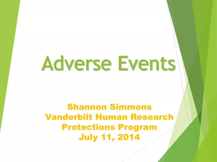 PPT - Adverse Events PowerPoint Presentation, free download - ID:5834047