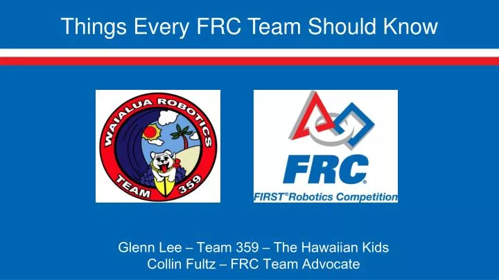 PPT - Things Every FRC Team Should Know PowerPoint Presentation, free ...