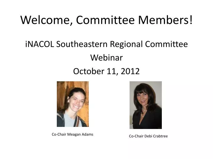 PPT - Welcome, Committee Members! PowerPoint Presentation, free ...
