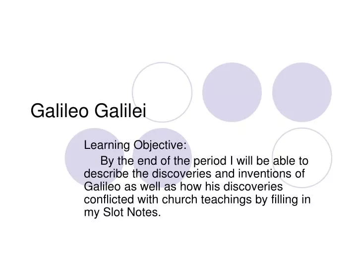 PPT - Galileo Galilei PowerPoint Presentation, free download - ID:5835861