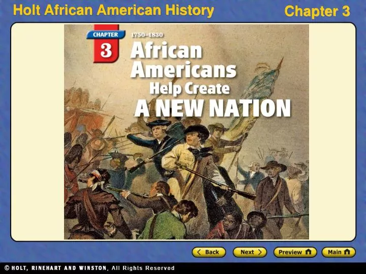 PPT - Section 1 Blacks in Colonial America Section 2 The Revolutionary ...