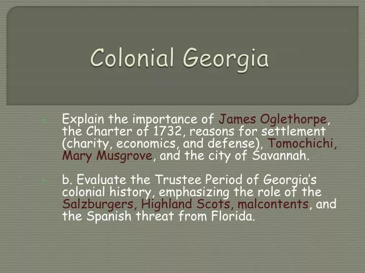 PPT - Colonial Georgia PowerPoint Presentation, free download - ID:5836781