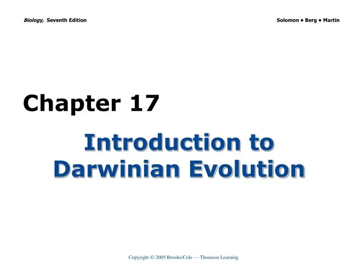 PPT - Introduction to Darwinian Evolution PowerPoint Presentation, free ...