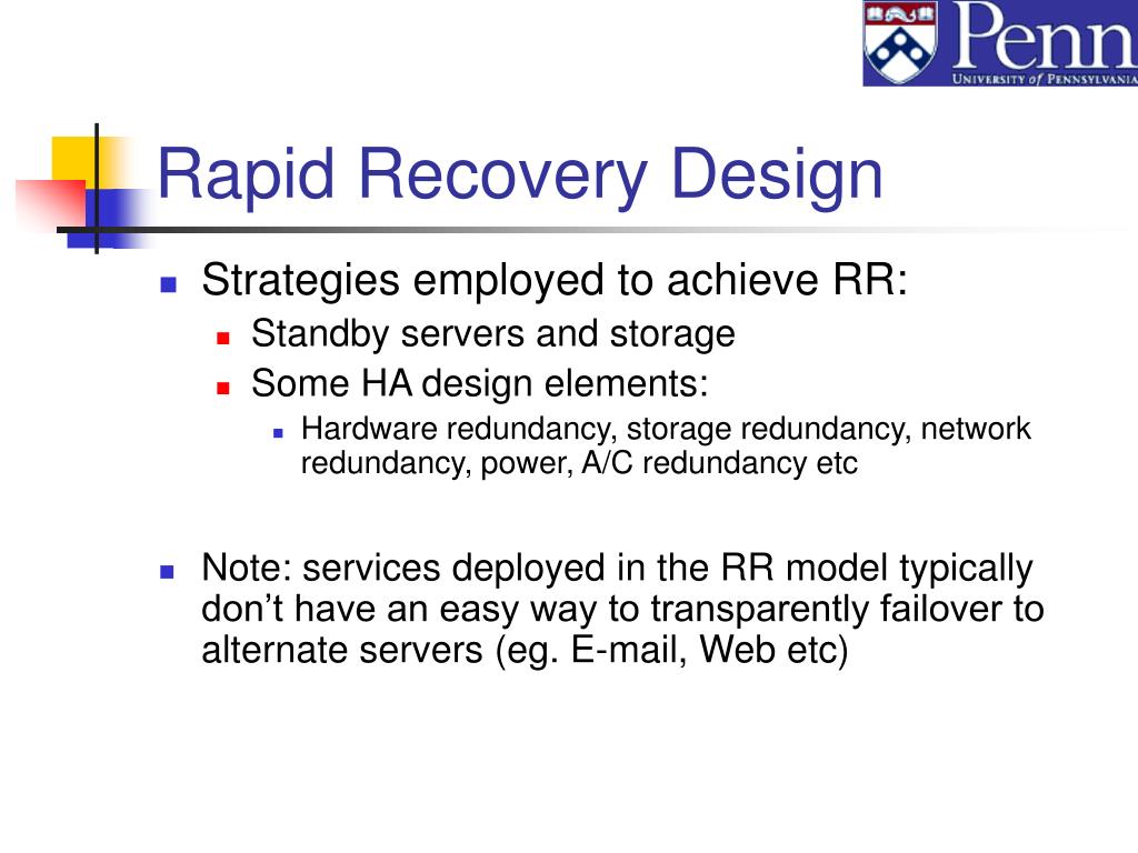 PPT - Designing High Availability Networks, Systems, and Software for ...