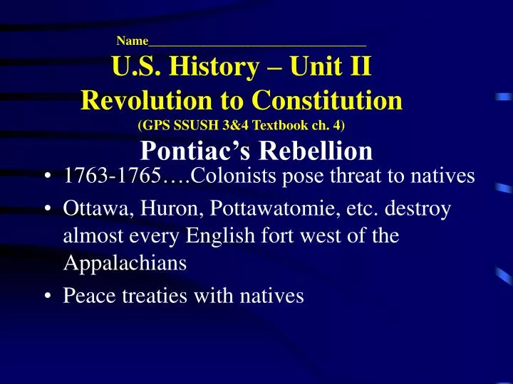 PPT - Pontiac’s Rebellion PowerPoint Presentation, free download - ID ...