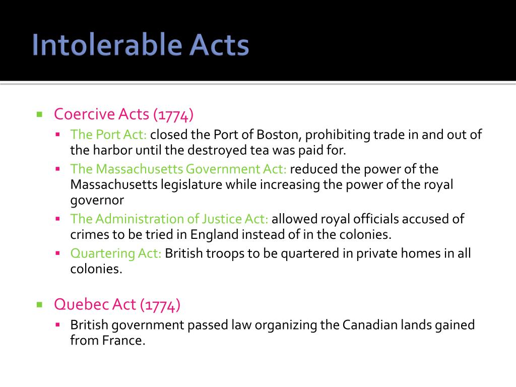 PPT - The Road to the Revolution: The New British Structure in the ...