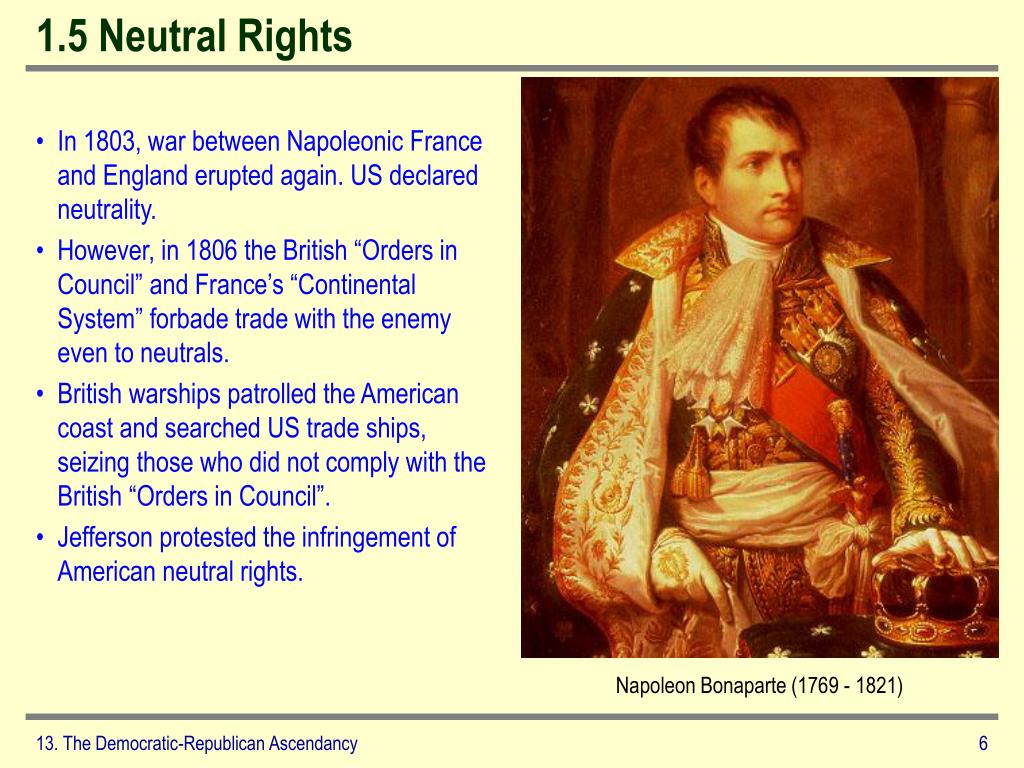 PPT - 13. The Democratic-Republican Ascendancy PowerPoint Presentation ...
