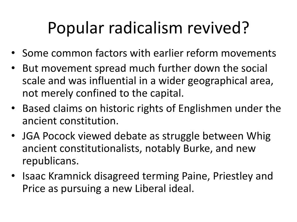 PPT - British Radicalism and the French Revolution, 1789-1815 ...