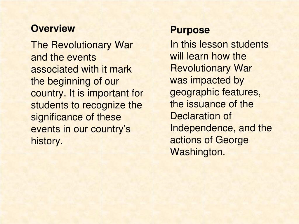 PPT - Independence, Revolution, and George: Events of the Revolutionary ...