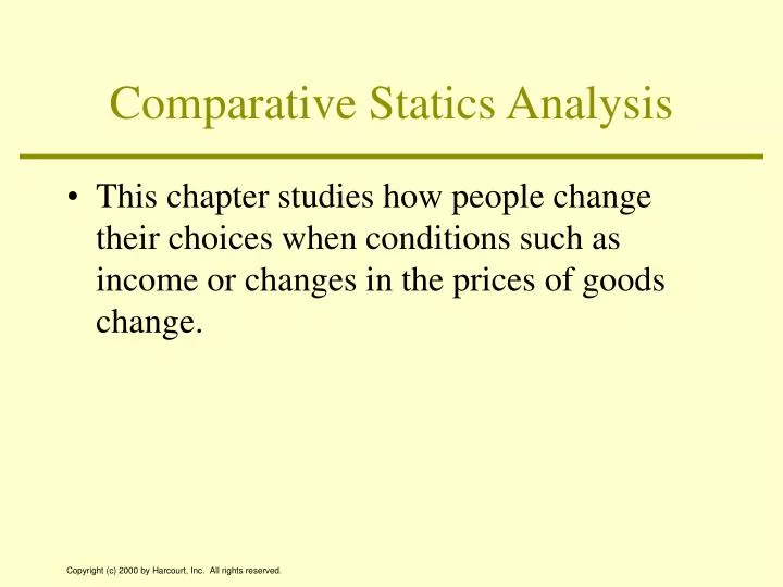 PPT - Comparative Statics Analysis PowerPoint Presentation, free ...