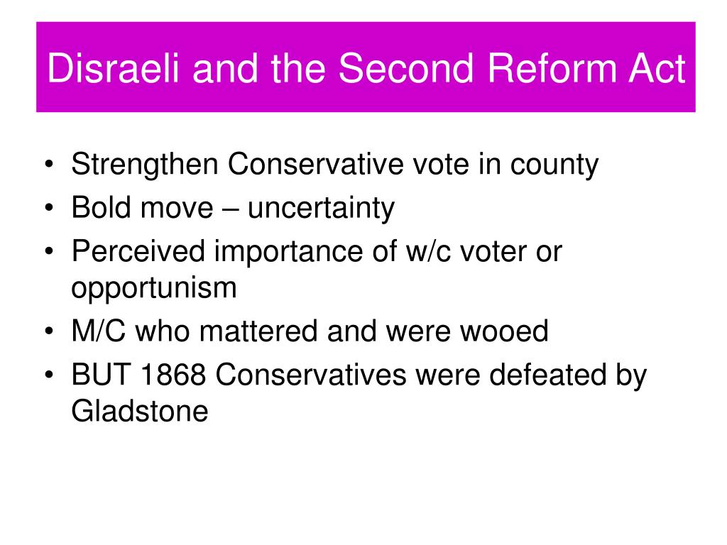 PPT - How did Parliamentary Reform develop after 1832? PowerPoint ...