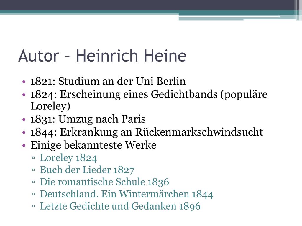 PPT - Ich weiß nicht- Heinrich Heine PowerPoint Presentation, free ... PPT - Ich weiß nicht- Heinrich Heine PowerPoint Presentation, free ...