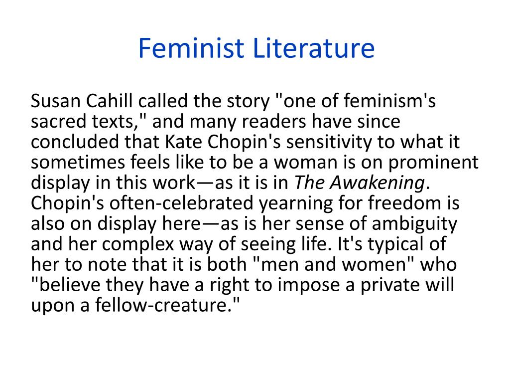 Ppt Unit 3 Feminist Literature Powerpoint Presentation Free