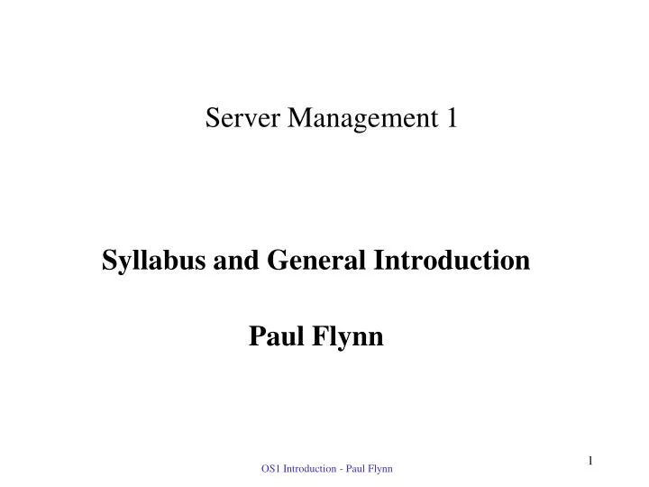PPT - Server Management 1 PowerPoint Presentation, free download - ID ...