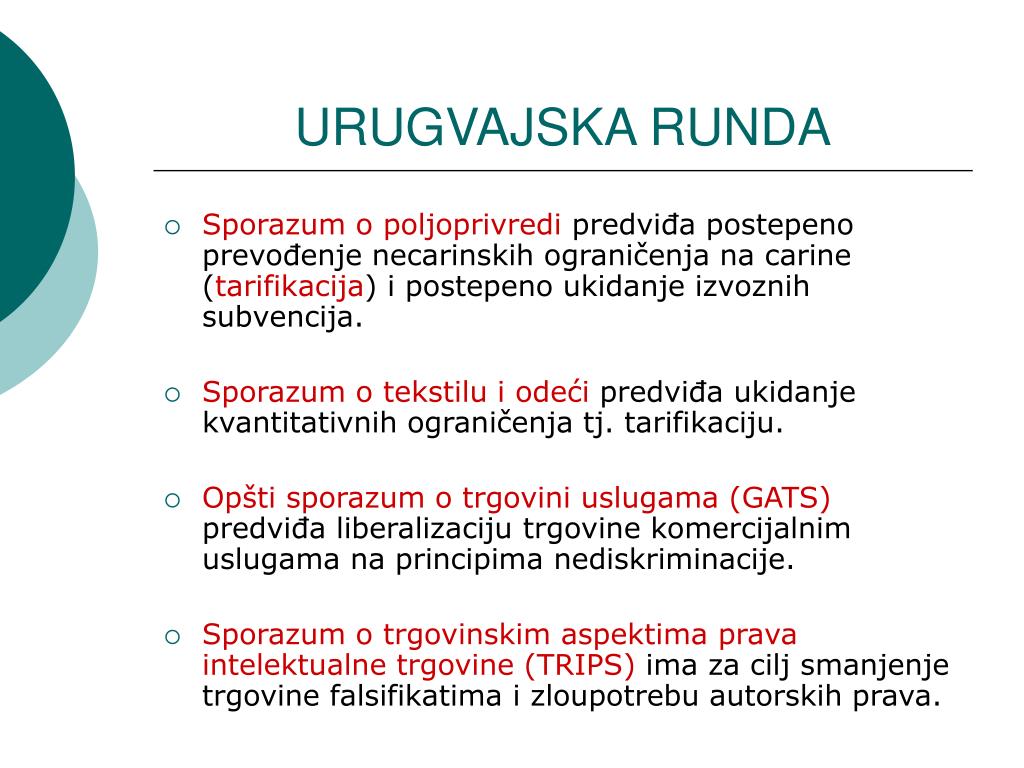 PPT - SVETSKA TRGOVINSKA ORGANIZACIJA (WTO) PowerPoint Presentation ...