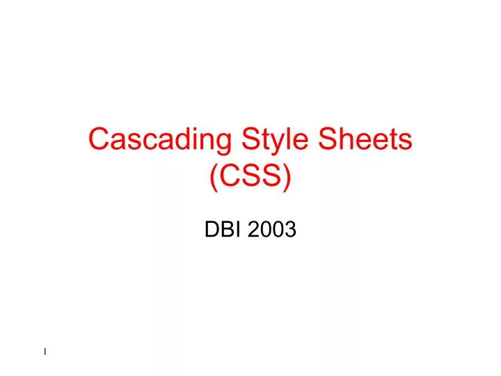 Ppt Cascading Style Sheets Css Powerpoint Presentation Free