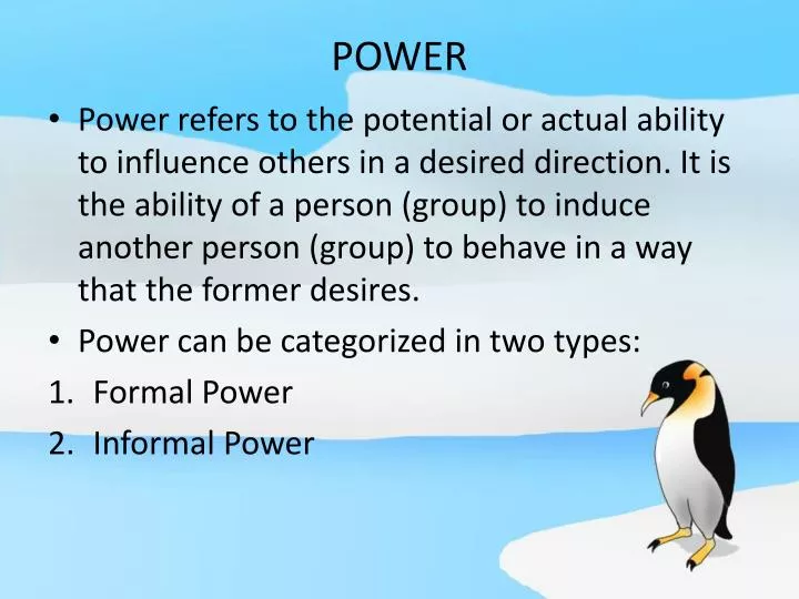 PPT - POWER PowerPoint Presentation, free download - ID:5846265