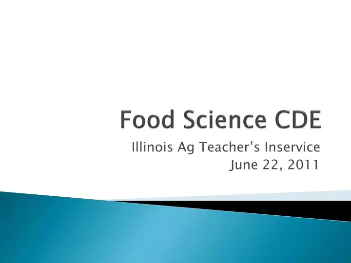 PPT - Food Science CDE PowerPoint Presentation, free download - ID:5846359