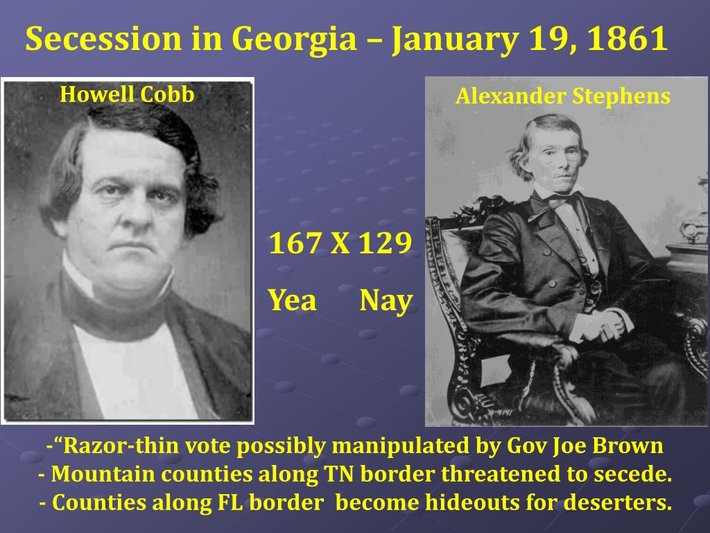 PPT - Secession in the Gulf States DEC 20, 1860 – South Carolina JAN 9 ...
