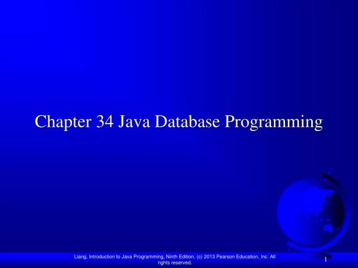 PPT - Chapter 34 Java Database Programming PowerPoint Presentation ...
