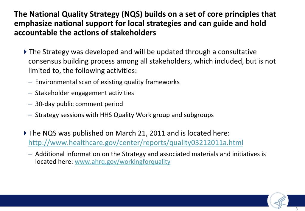 PPT - National Strategy for Quality Improvement in Health Care ...