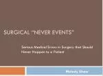 PPT - Surgical “Never Events” PowerPoint Presentation - ID:5851079