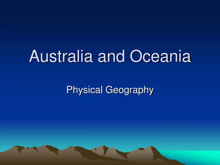 PPT - Australia and Oceania PowerPoint Presentation, free download - ID ...