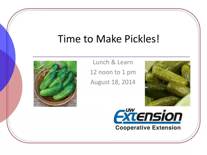 PPT - Time to Make Pickles! PowerPoint Presentation, free download - ID:5851795