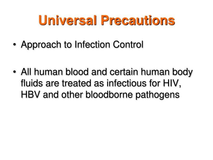 PPT - OSHA Universal Precautions Refresher Training PowerPoint ...