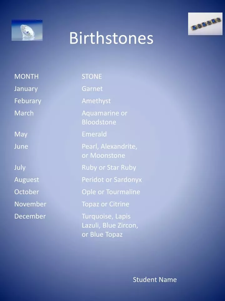 PPT - Birthstones PowerPoint Presentation, free download - ID:5853912
