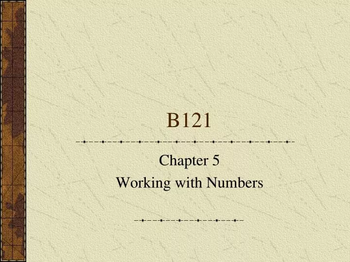 PPT - B121 PowerPoint Presentation, free download - ID:5854148