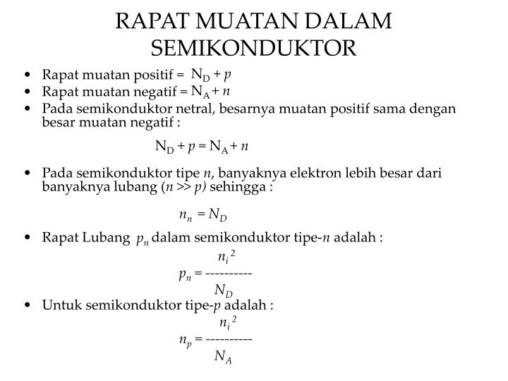 PPT - Gejala Transport dalam Semikonduktor PowerPoint Presentation - ID ...