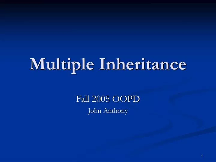 PPT - Multiple Inheritance PowerPoint Presentation, free download - ID ...