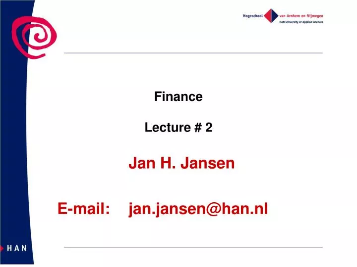 PPT - Finance Lecture # 2 PowerPoint Presentation, free download - ID ...