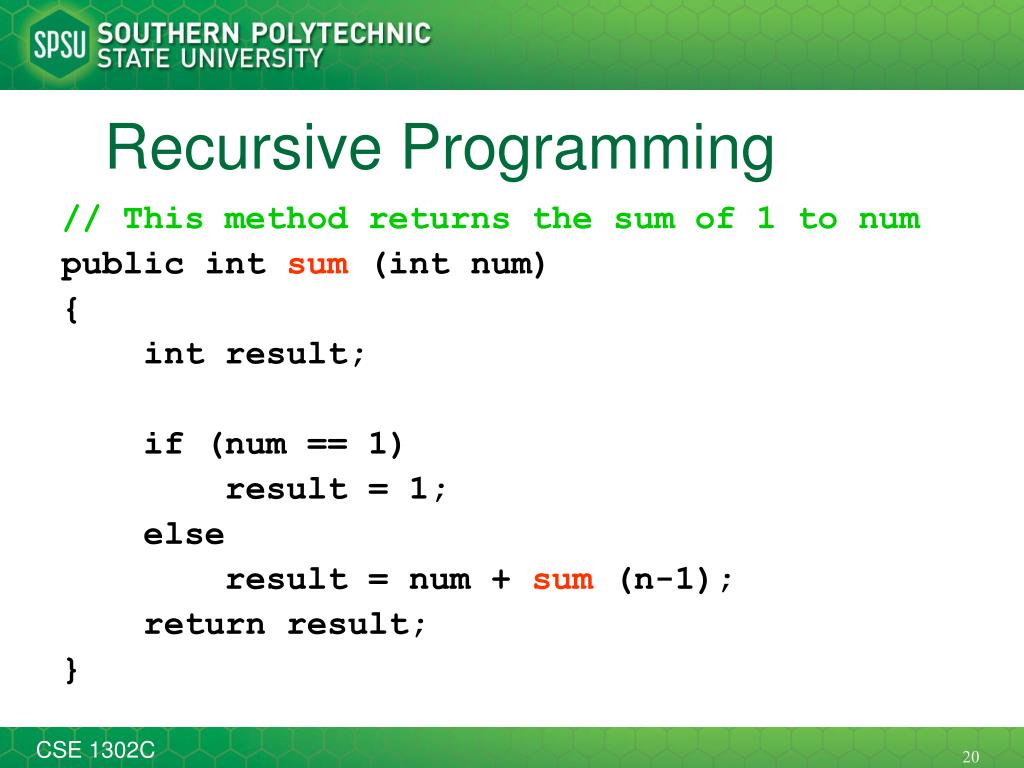 PPT Recursion PowerPoint Presentation Free Download ID 5855051