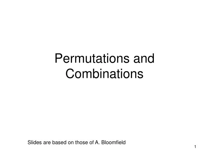 PPT - Permutations and Combinations PowerPoint Presentation, free ...