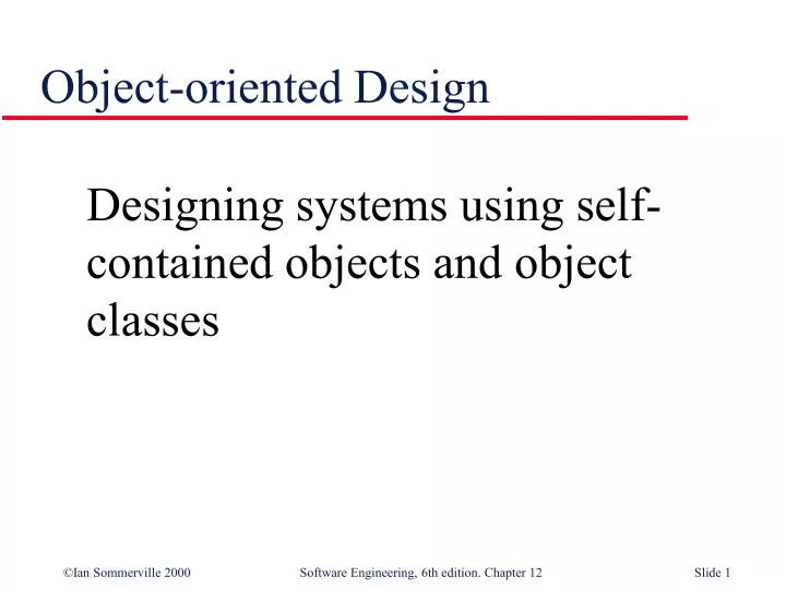 PPT - Object-oriented Design PowerPoint Presentation, free download ...