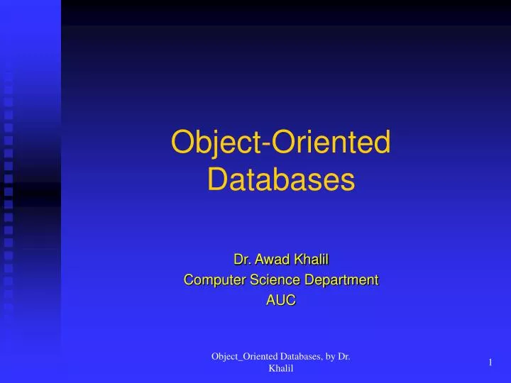 Ppt Object Oriented Databases Powerpoint Presentation Free Download 1627