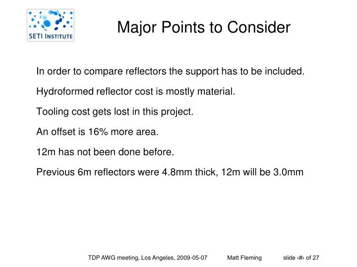 PPT - Major Points to Consider PowerPoint Presentation, free download ...