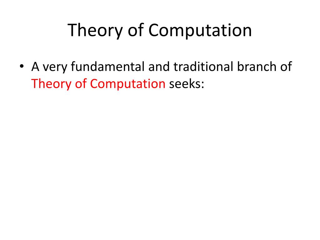 Ppt Theory Of Computation Powerpoint Presentation Free Download Id