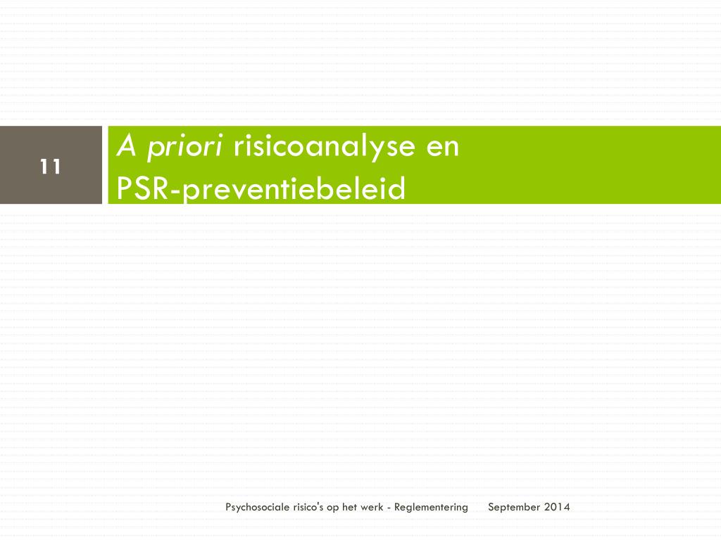 PPT - psychosociaLE RISICO’s OP HET WERK VOoRkoMEN PowerPoint ...