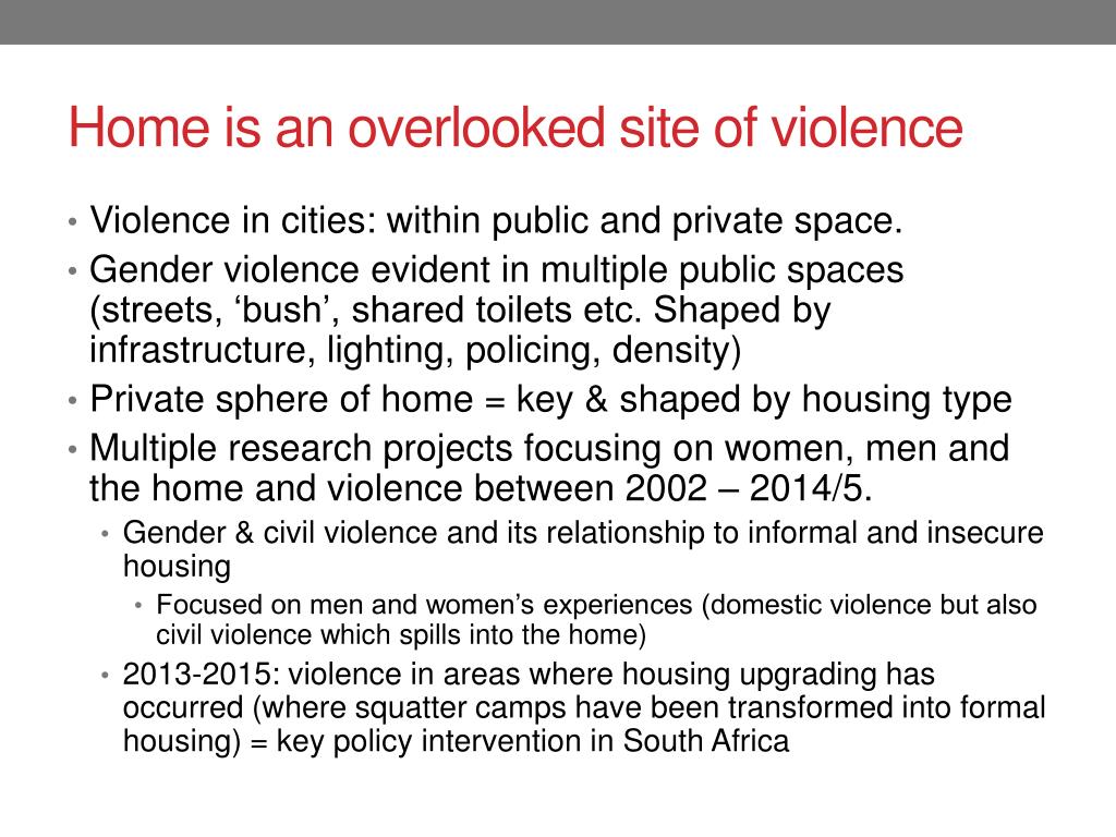 Ppt Gender Based Violence In South Africa Insights From Geography