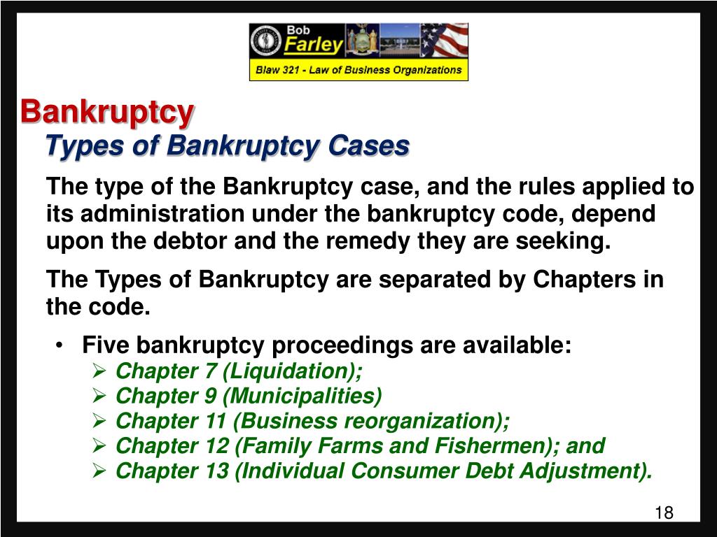 PPT - Slide Set 13 : Bankruptcy Liquidation, Reorganization and ...