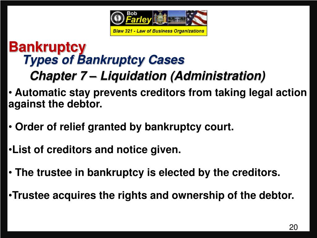 PPT - Slide Set 13 : Bankruptcy Liquidation, Reorganization and ...