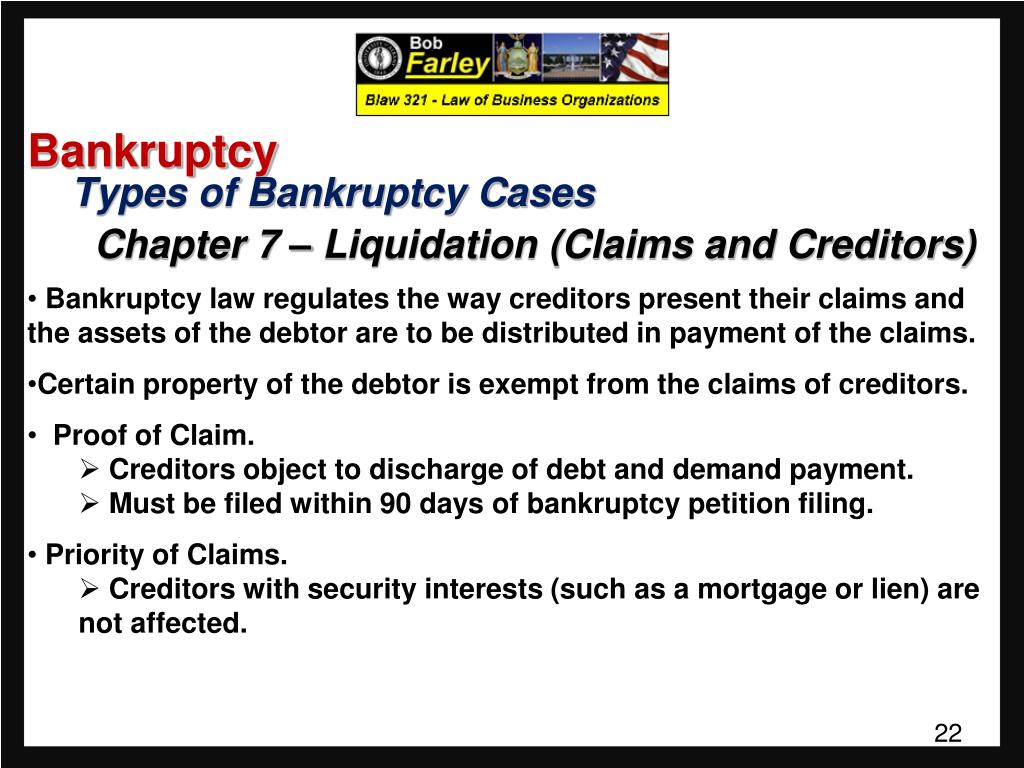 PPT - Slide Set 13 : Bankruptcy Liquidation, Reorganization and ...