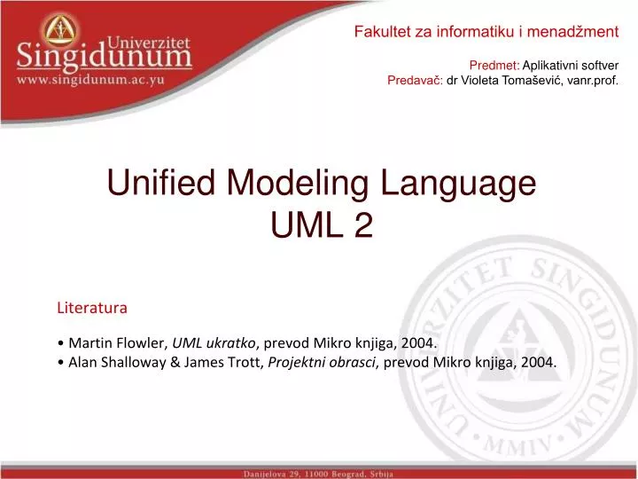 PPT - Unified Modeling Language UML 2 PowerPoint Presentation, free ...