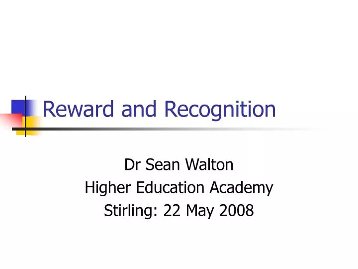 PPT - Reward and Recognition PowerPoint Presentation, free download ...