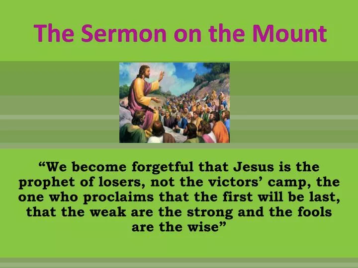 PPT - The Sermon on the Mount PowerPoint Presentation, free download ...