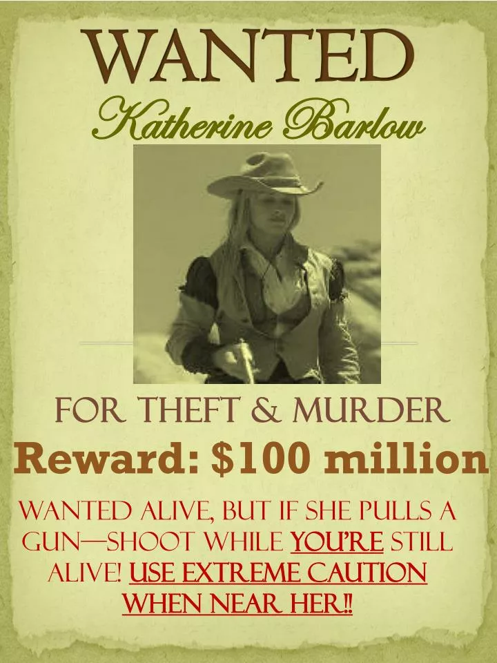 Holes Kissin Kate Barlow Wanted Poster