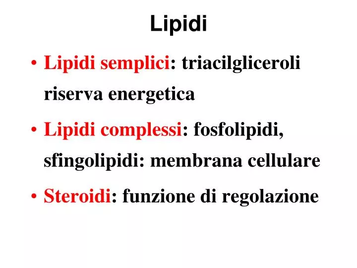 PPT - Lipidi PowerPoint Presentation, free download - ID:5862868